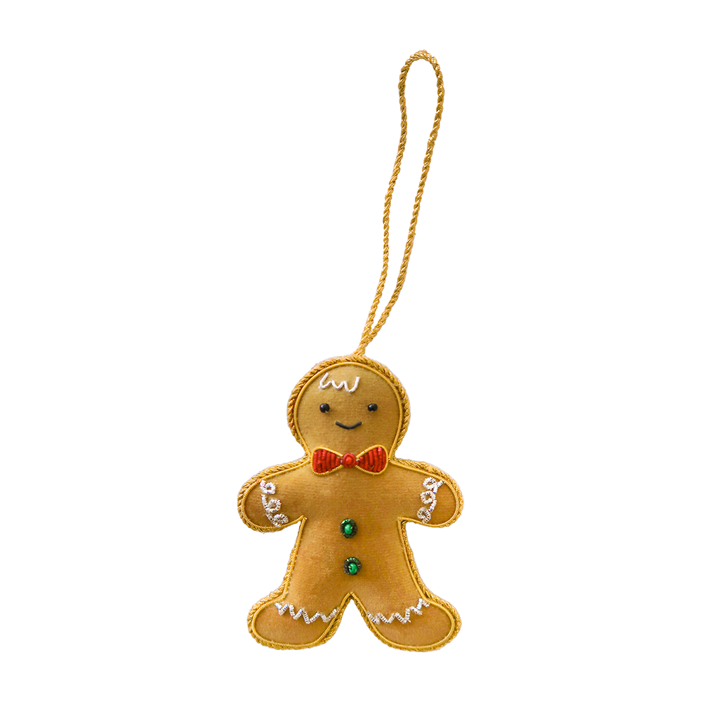 Embroidered Gingerbread Boy Ornament – Daydream Society