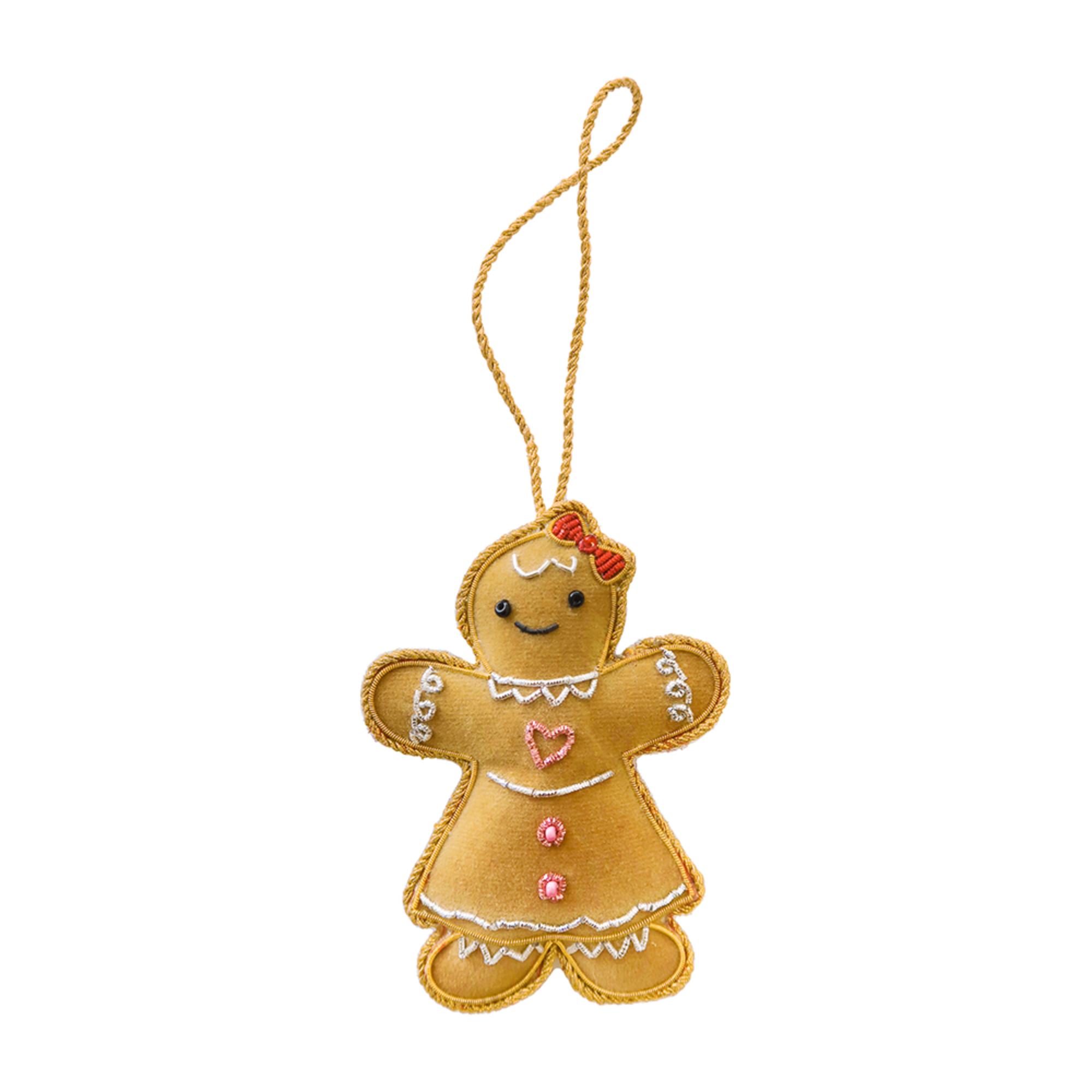 Gingerbread Girl Embroidered Christmas Ornament – Daydream Society