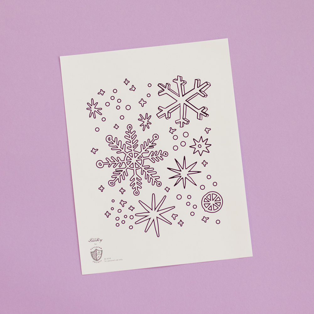 Frosted Coloring Pages – Daydream Society