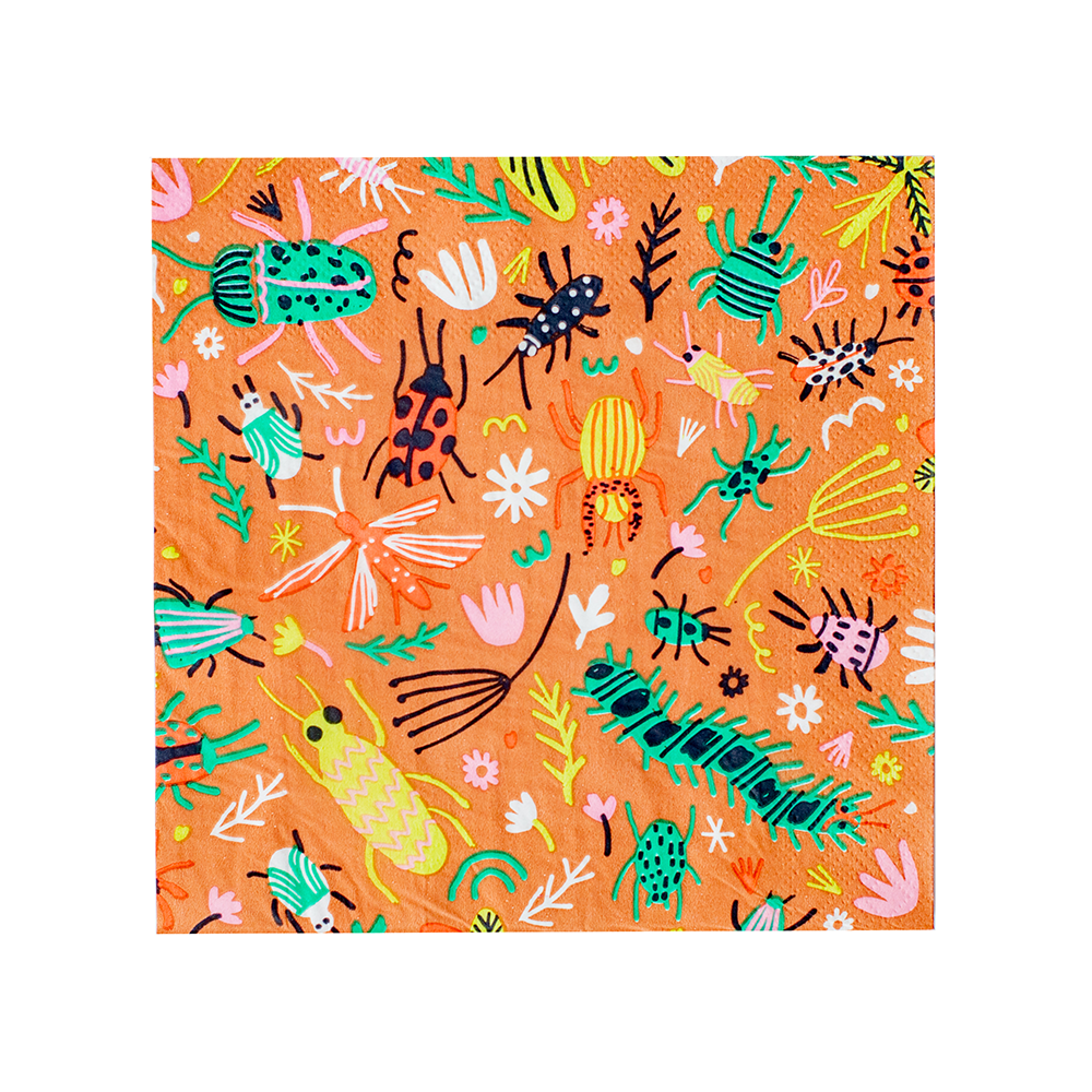 Backyard Bugs Bunches of Bugs Large Napkins – Daydream Society